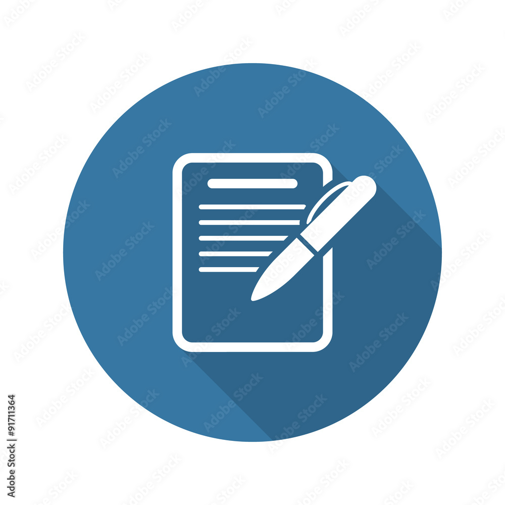 Summary Icon. Business Concept. Flat Design. Stock Illustration | Adobe ...