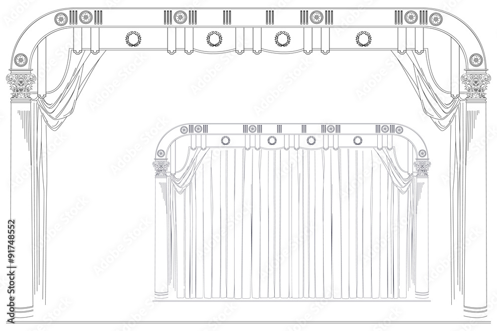 Vector stock illustration. Drawing by hand. Open and closed the Stock ...