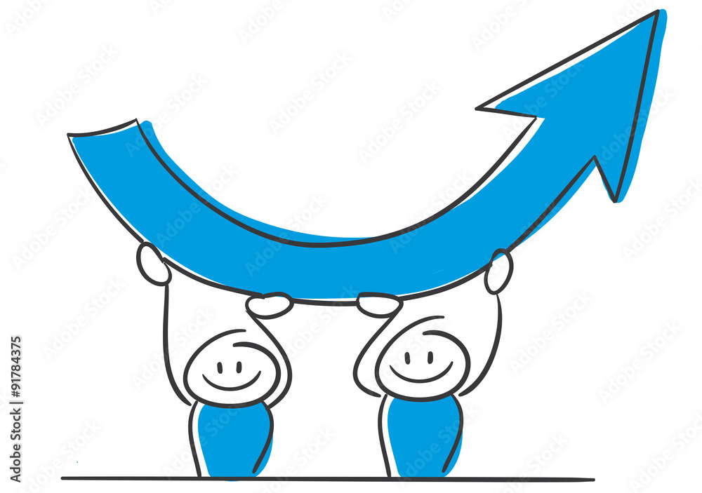 Stick Figure Series Blue Stock Vector | Adobe Stock