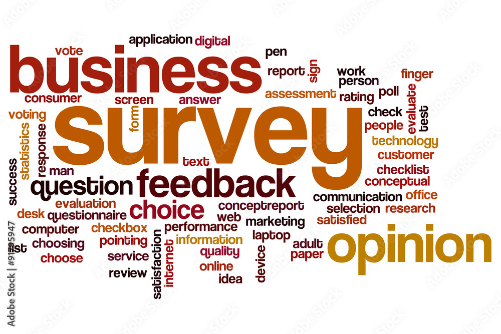Survey word cloud concept Stock Illustration | Adobe Stock