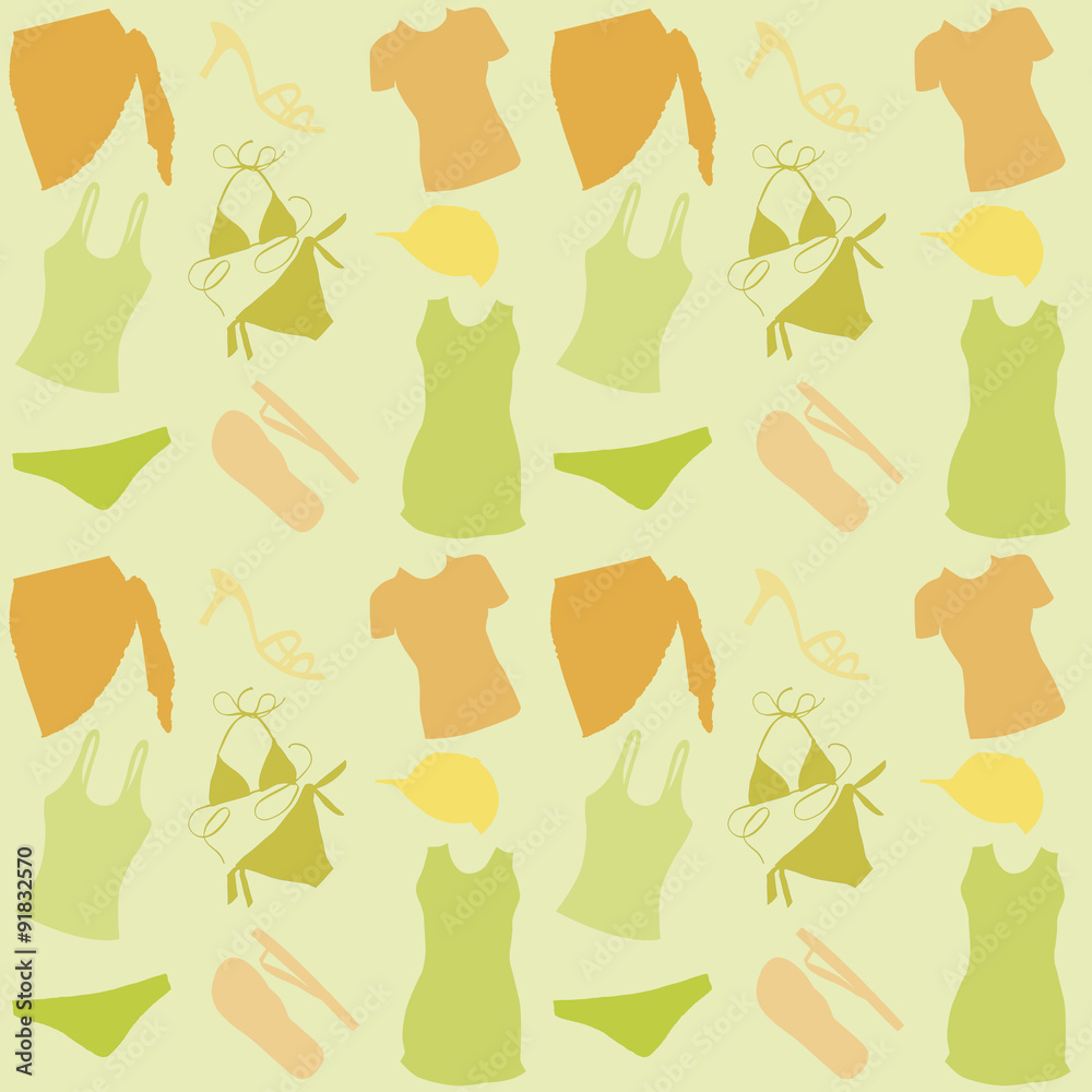 Seamless clothes background. Fashion colors vector Stock Vector | Adobe ...