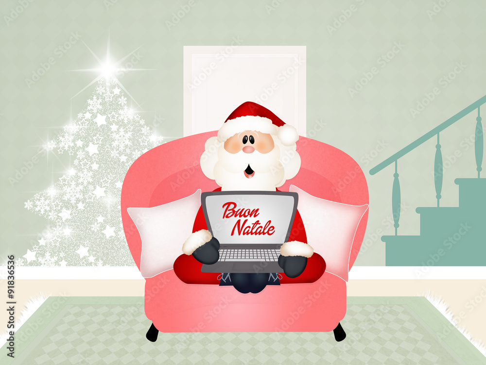 Santa Claus technology Stock Illustration | Adobe Stock