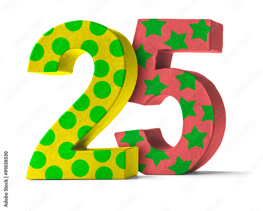 Bunte Zahl aus Pappe - Nummer 25 Stock-Illustration | Adobe Stock Bunte Zahl aus Pappe - Nummer 25 Stock-Illustration | Adobe Stock