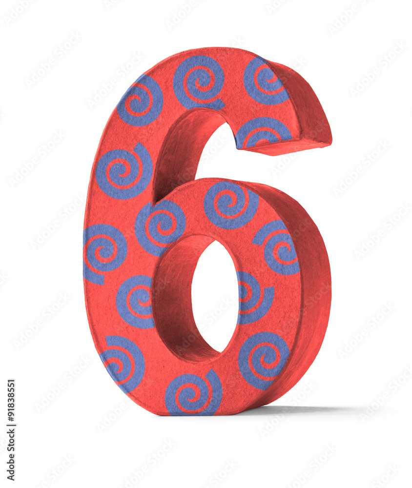 Bunte Zahl aus Pappe - Nummer 6 ilustración de Stock | Adobe Stock Bunte Zahl aus Pappe - Nummer 6 ilustración de Stock | Adobe Stock
