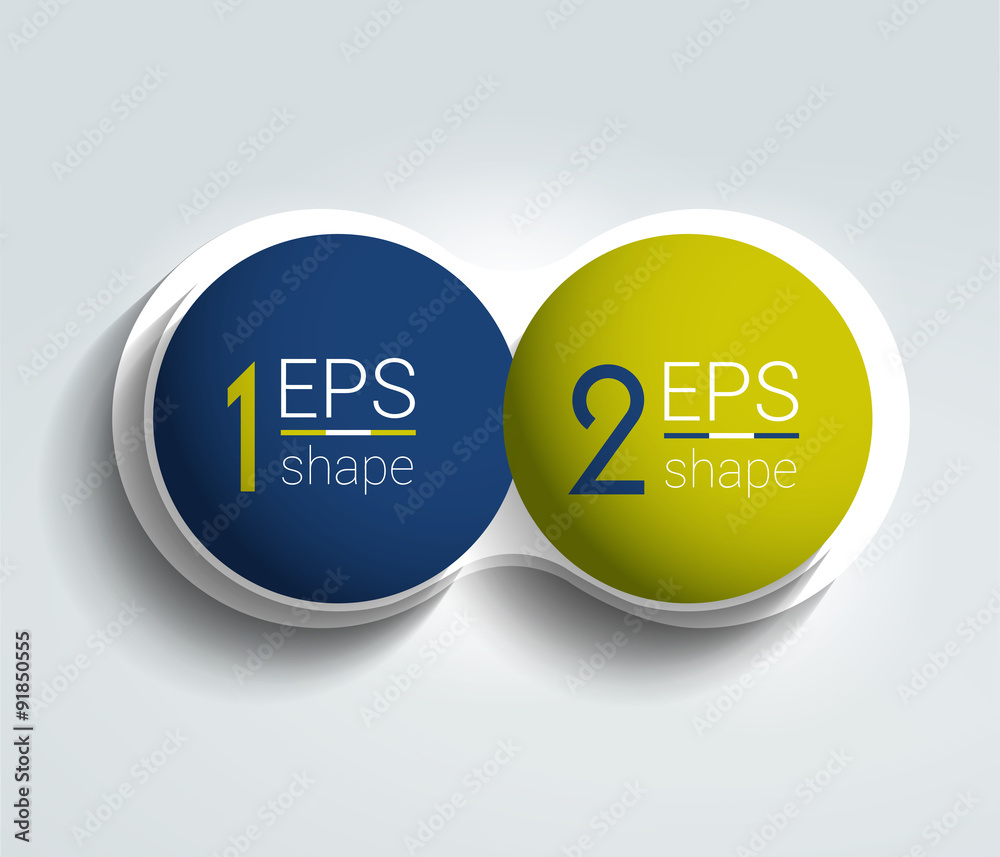 Two business elements banner. 2 steps design, chart, infographic, step ...