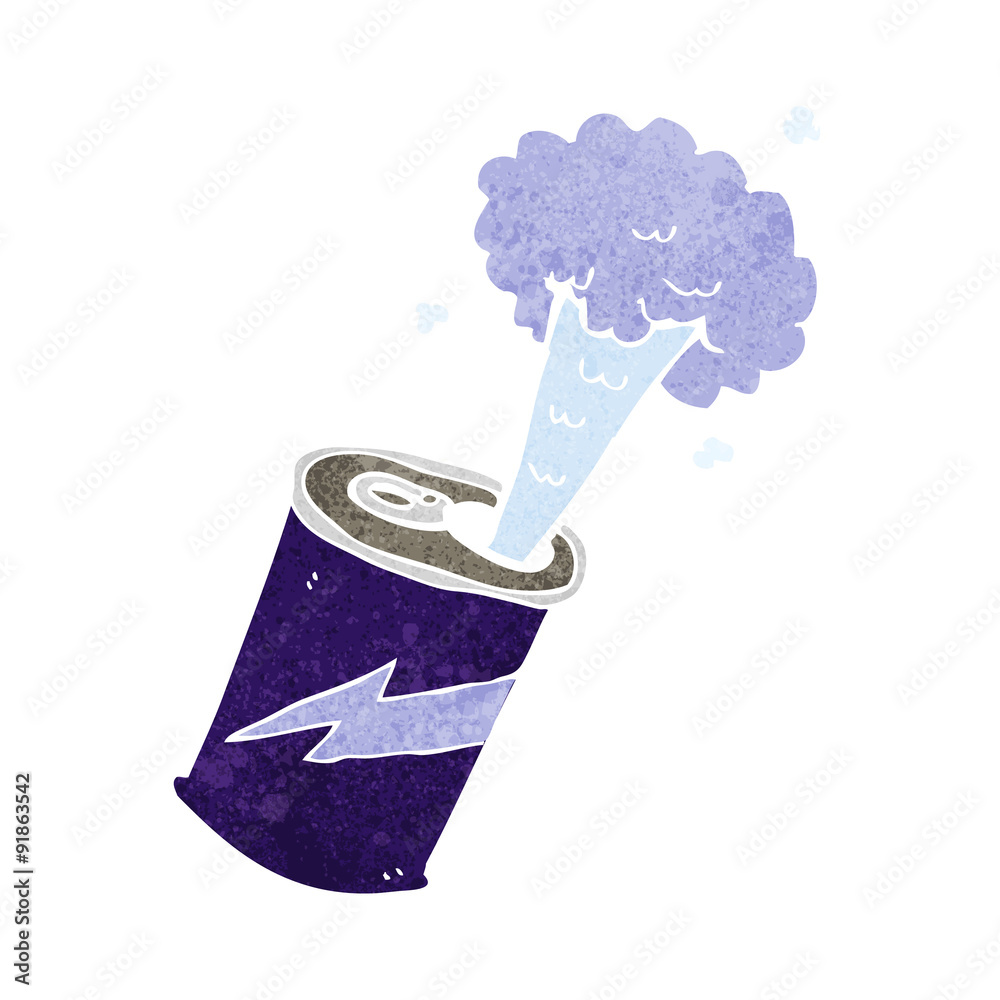 cartoon fizzing soda can Stock Vector | Adobe Stock