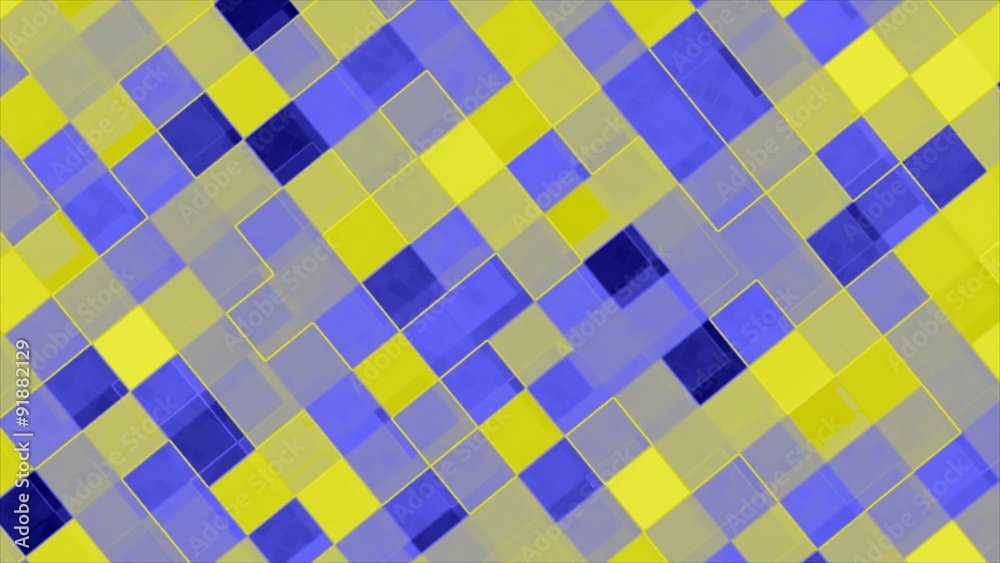 Looping animations of a blue and yellow checkerboard design. Stock 비디오 ...