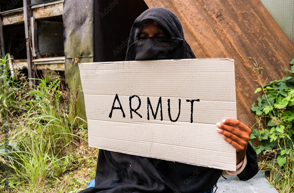 Armut Schild Stock-Foto | Adobe Stock