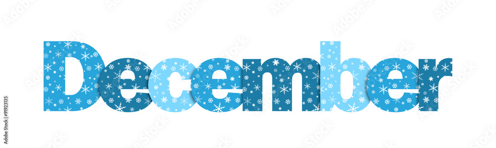 “DECEMBER” Vector Snowflake Letters Icon (blue) Stock Vector | Adobe Stock