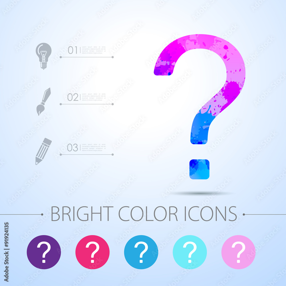 Vector question mark icon. with infographic elements Stock Vector ...