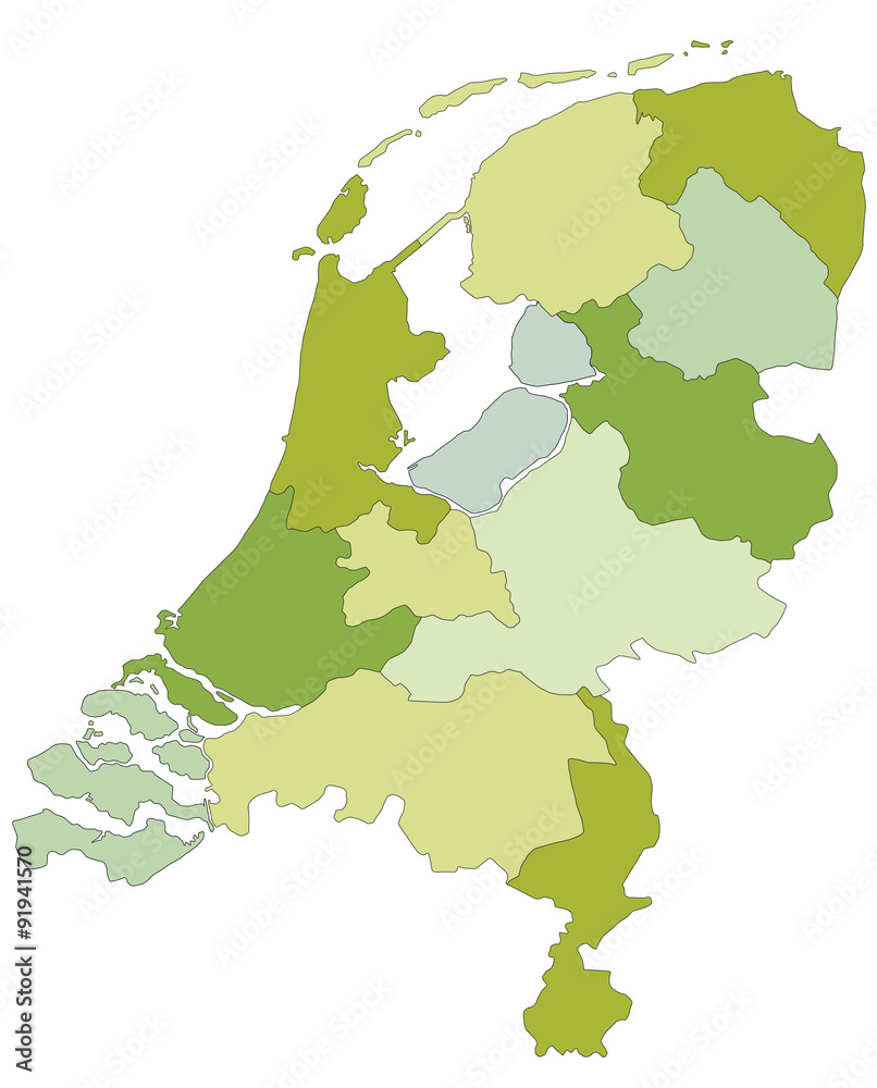 Highly detailed editable political map with separated layers ...