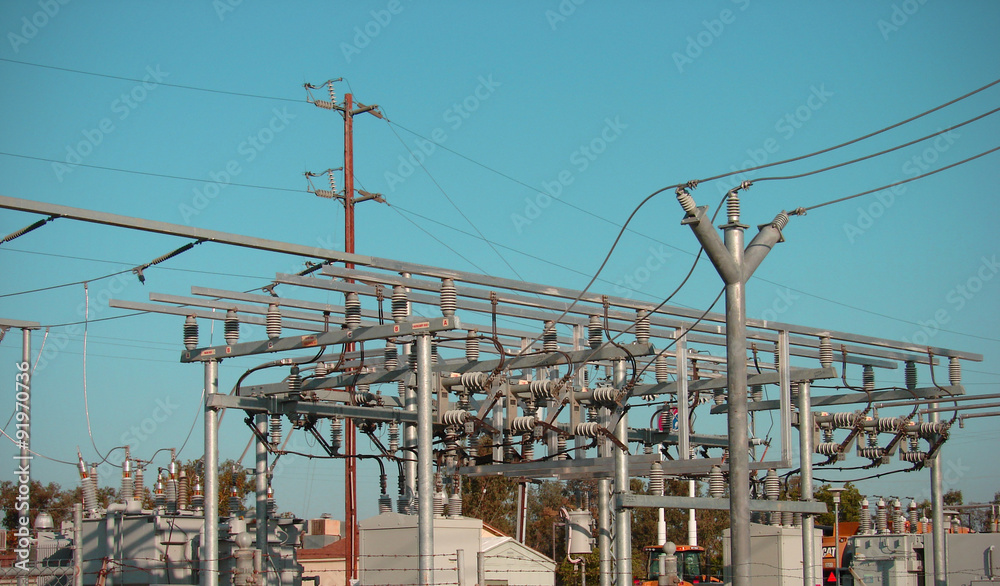 electrical transformer yard Stock Photo | Adobe Stock