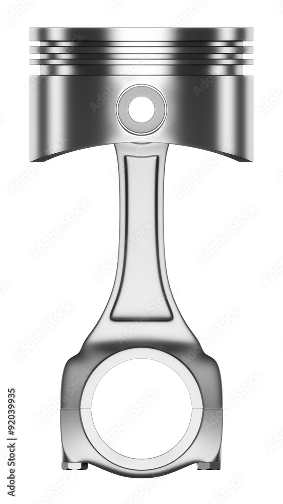 engine piston side view isolated on white background. Stock ...