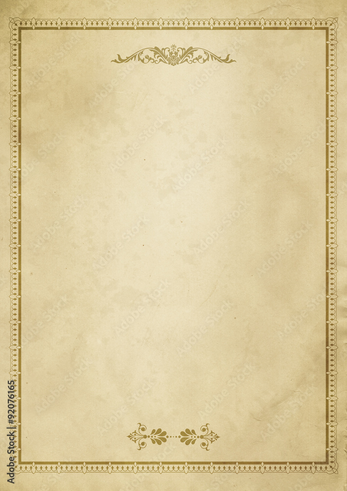 Old Paper With Fancy Border
