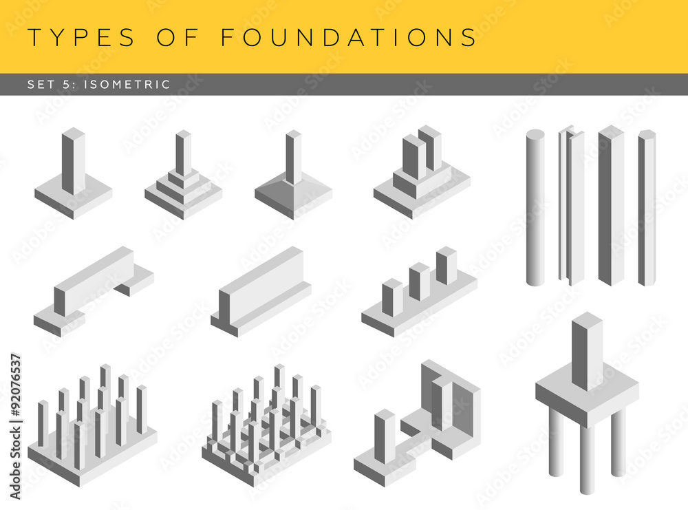 Types of foundations Stock Illustration | Adobe Stock