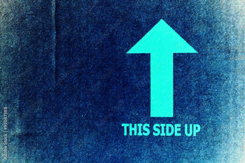 this side up sign Stock Illustration | Adobe Stock