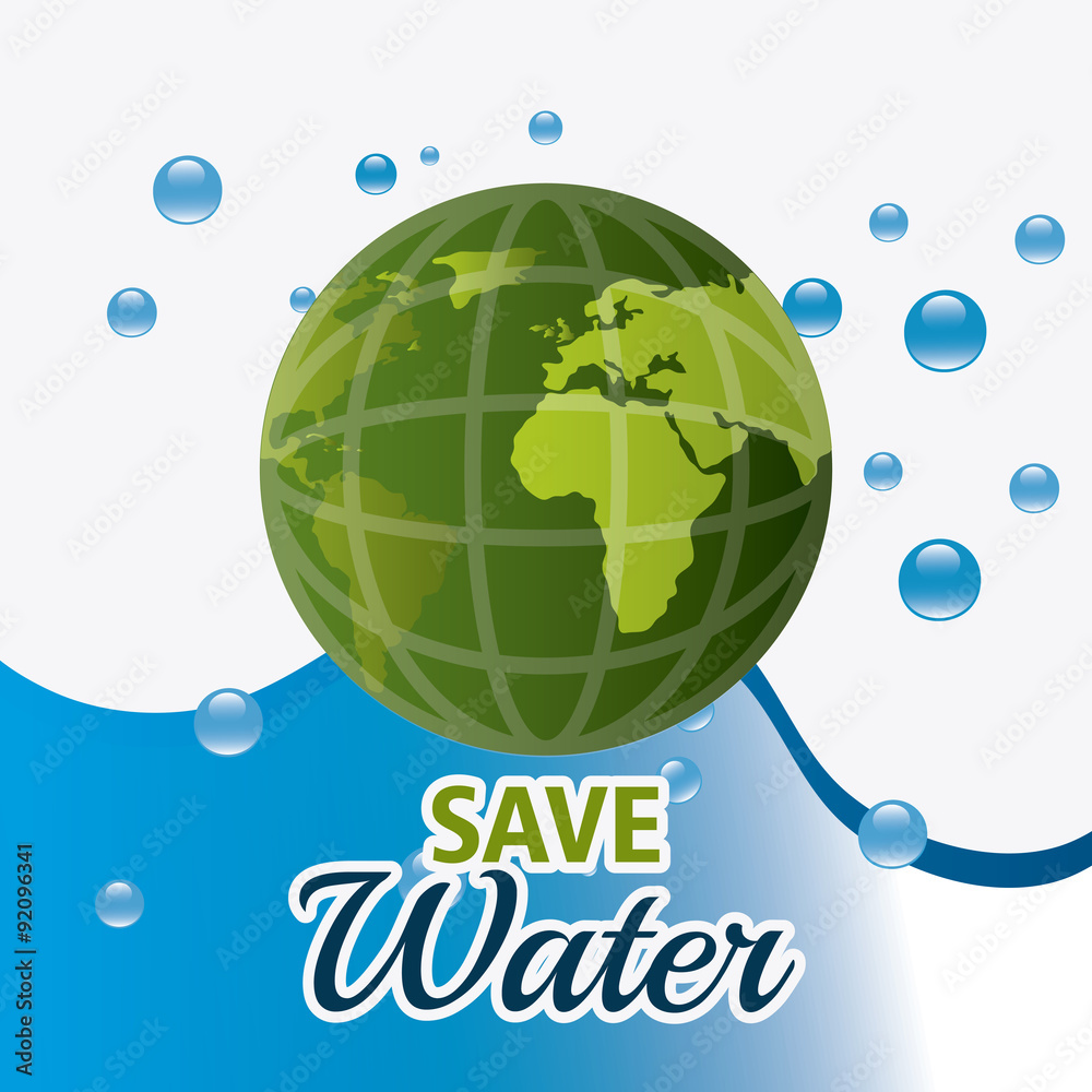 Save water design. Stock Vector | Adobe Stock