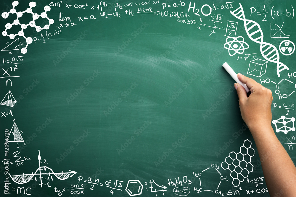 math on blackboard Stock Photo | Adobe Stock