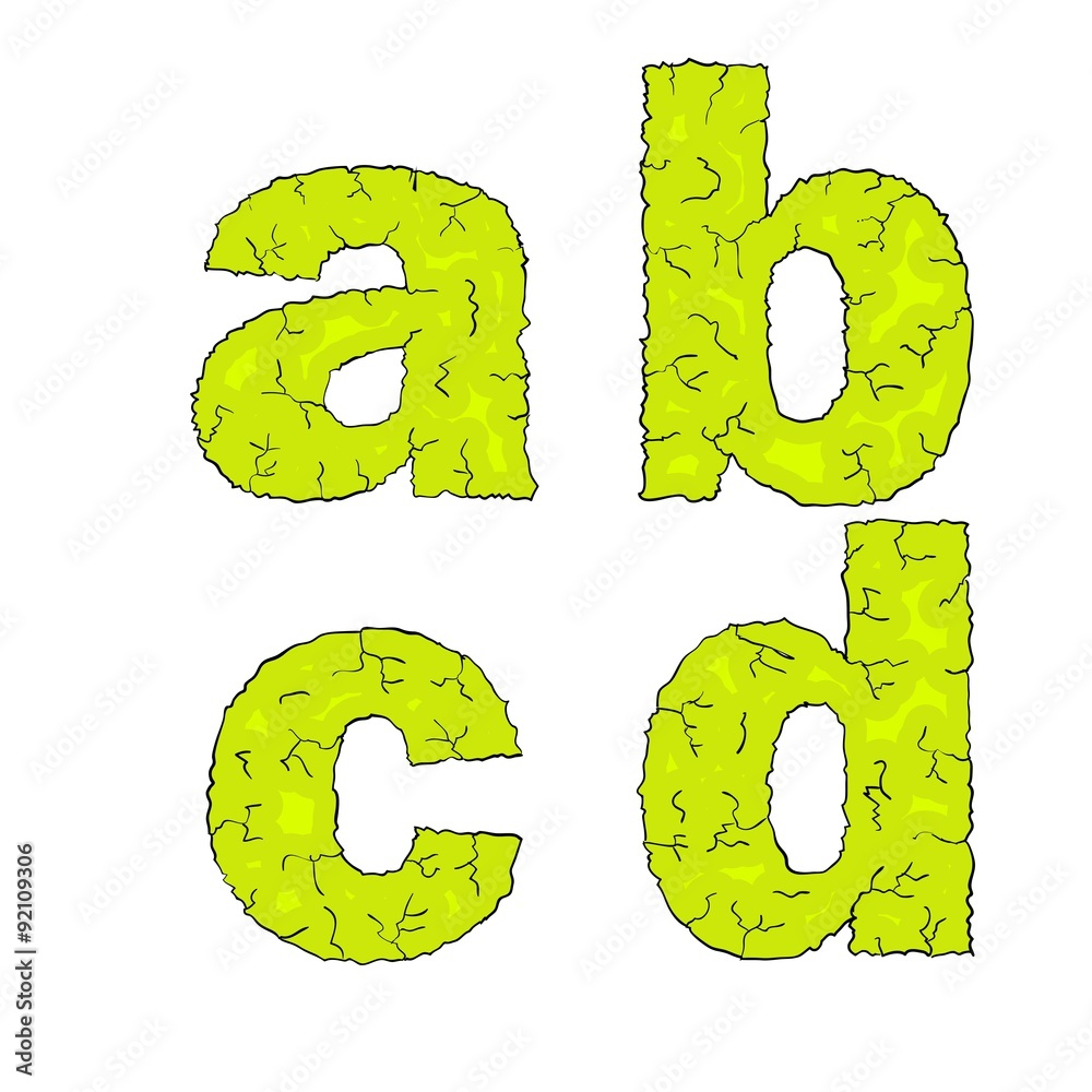 halloween grimy letters small letters abcd Stock Vector | Adobe Stock