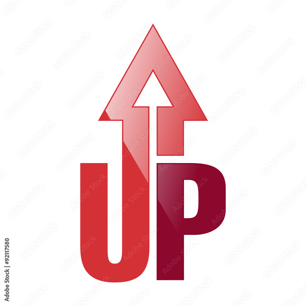 UP Arrow Logo Icon Symbol Stock Vektorgrafik Adobe Stock