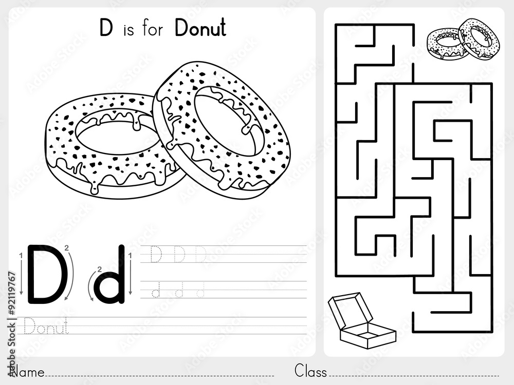 Alphabet A-Z Tracing and puzzle Worksheet, Exercises for kids ...