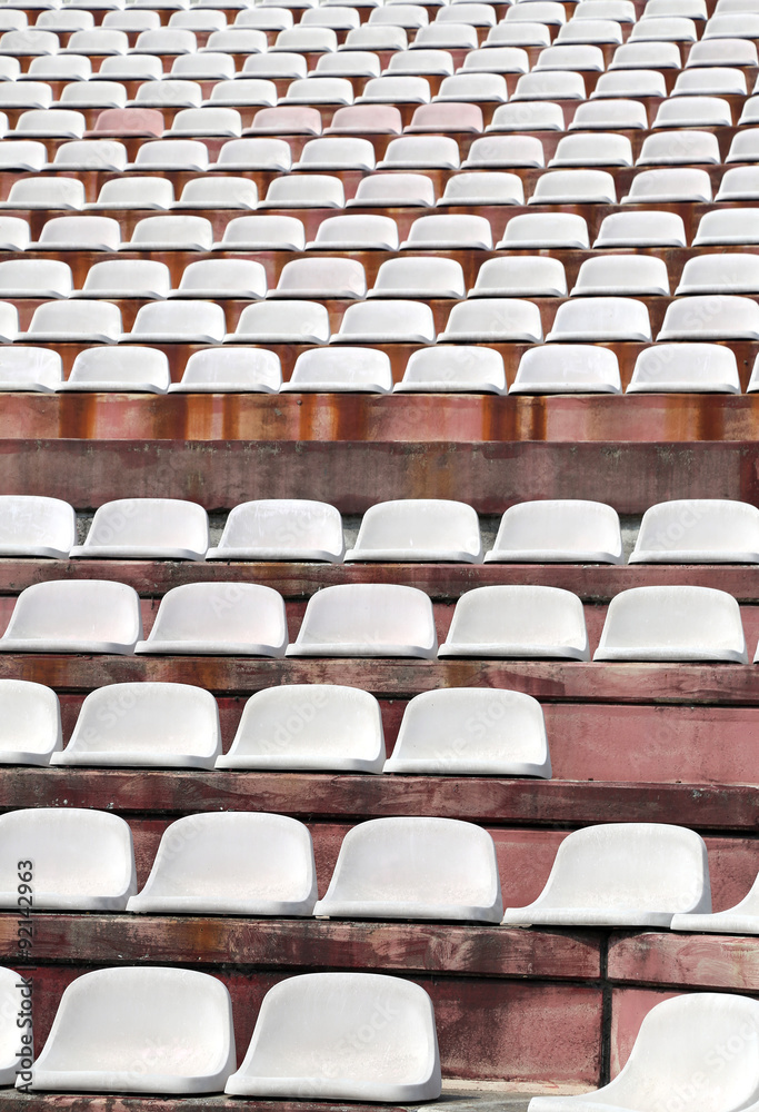 chairs in a modern Stadium before the sporting events Stock Photo ...