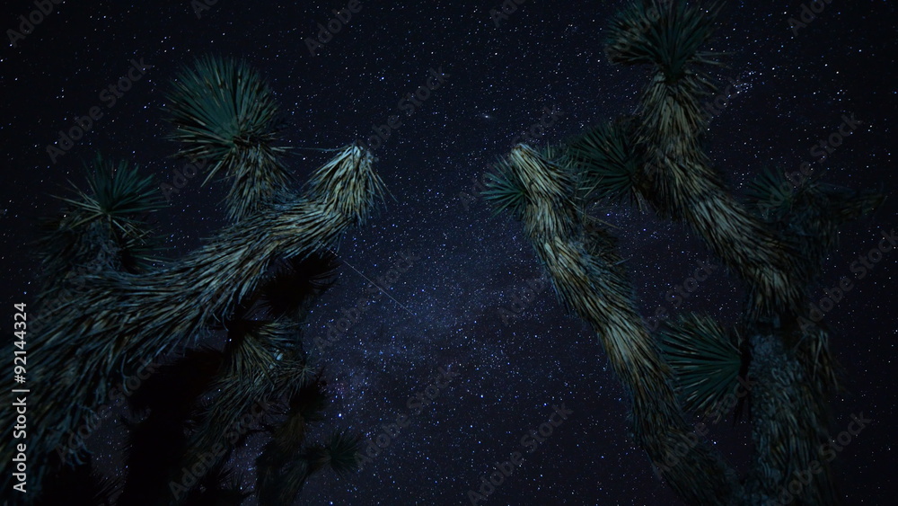 Astrophotography time lapse footage with rotate in motion of Milky Way ...