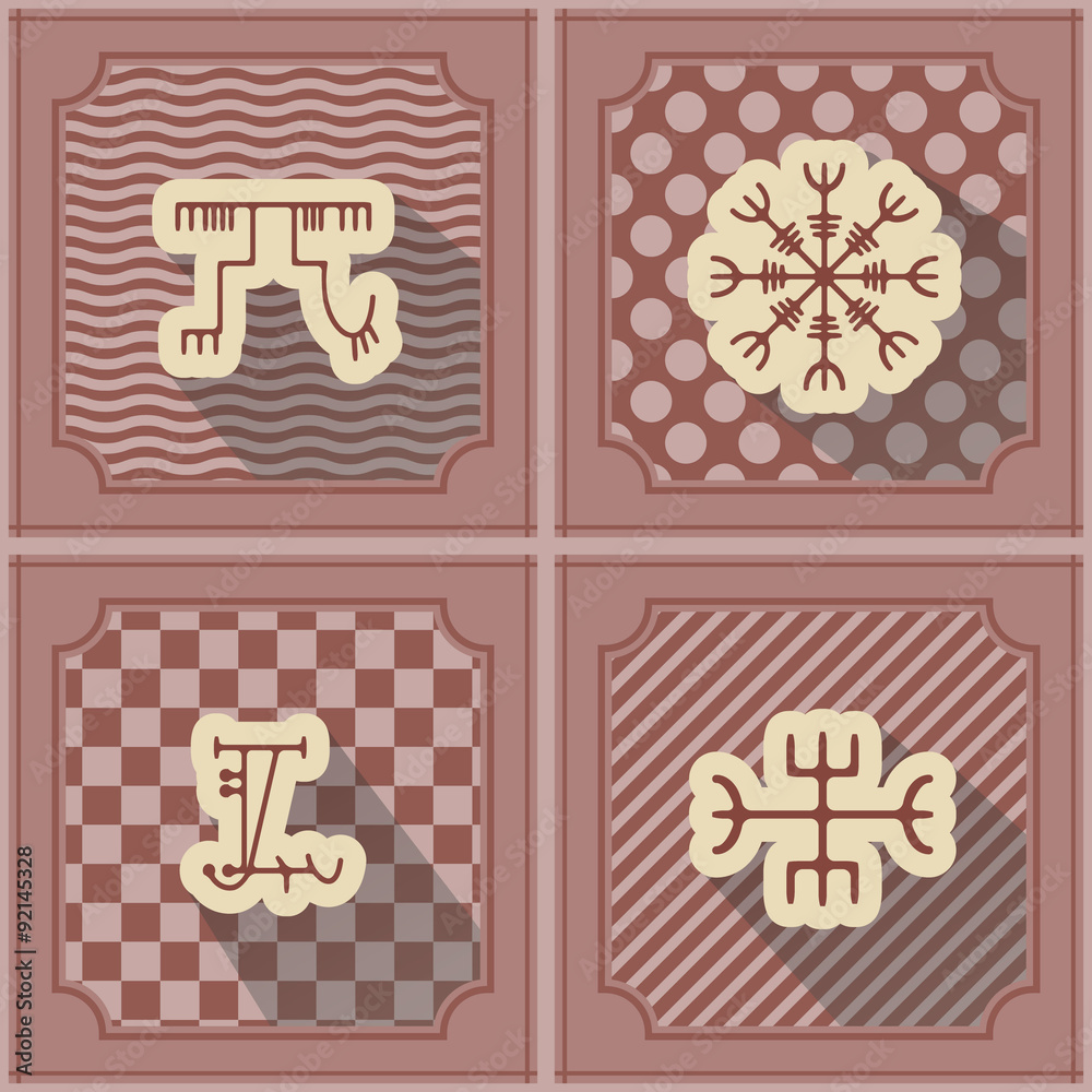 Seamless background with mascots of Scandinavian warriors for your ...