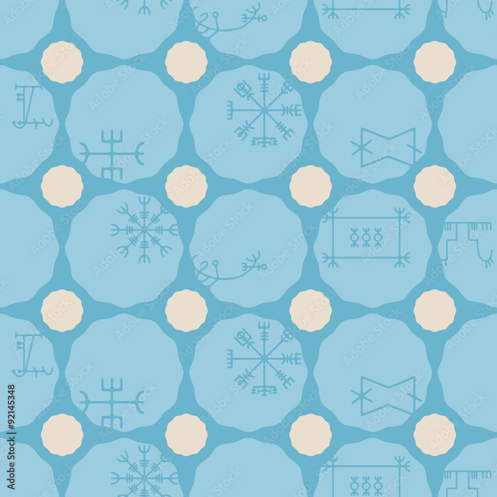 Seamless background with mascots of Scandinavian warriors for your ...