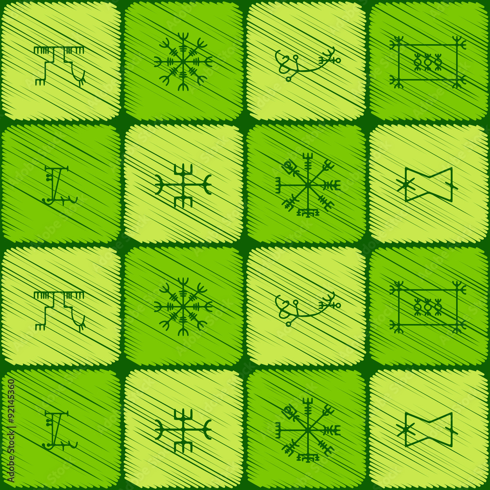 Seamless background with mascots of Scandinavian warriors for your ...