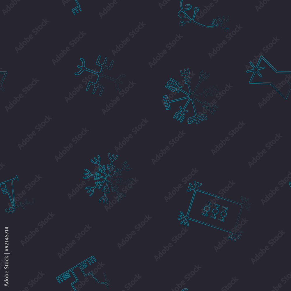 Seamless background with mascots of Scandinavian warriors for your ...