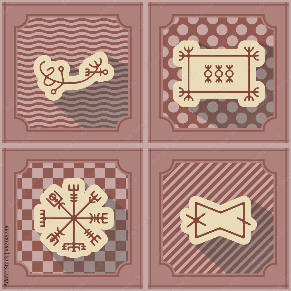 Seamless background with mascots of Scandinavian warriors for your ...