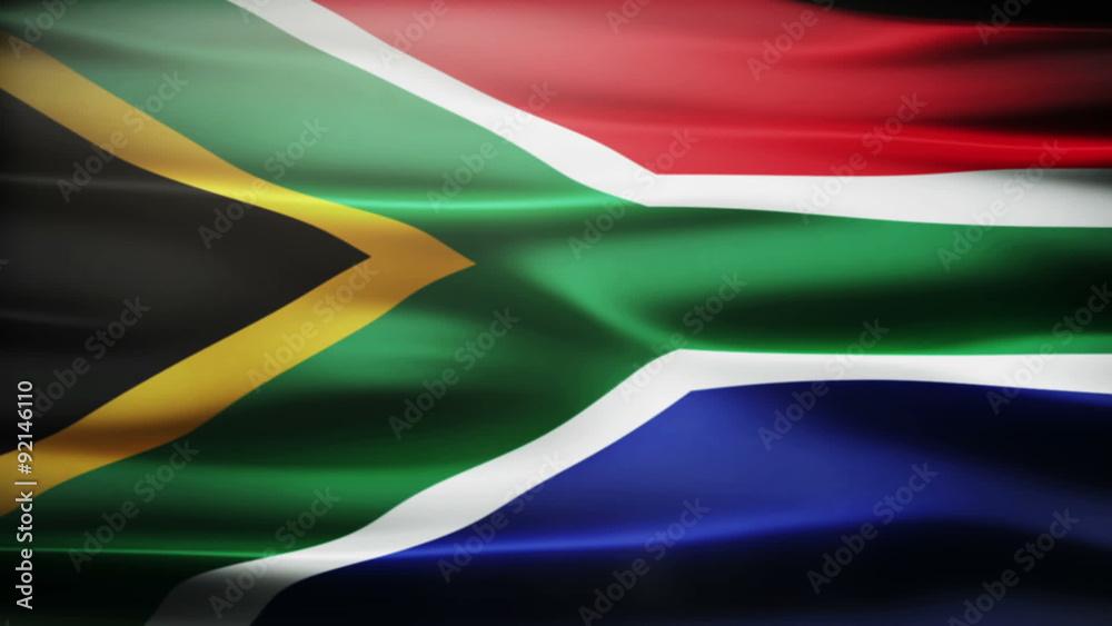 Waving South African flag. Stock Video | Adobe Stock