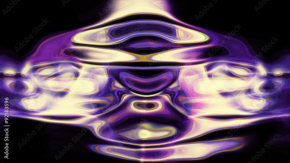 Video Background 1444: Abstract fluid forms pulse, ripple and flow ...
