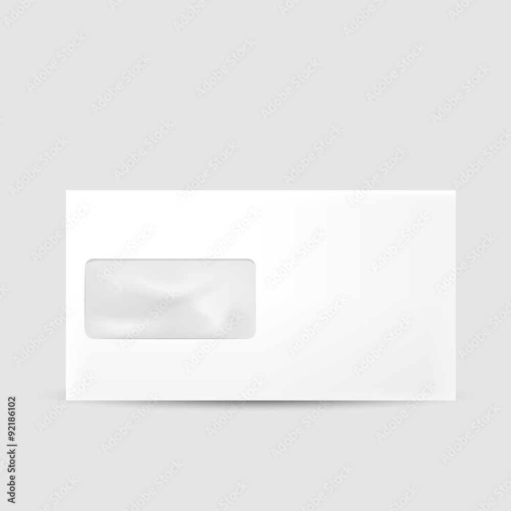 blank envelope with window Stock Vector | Adobe Stock