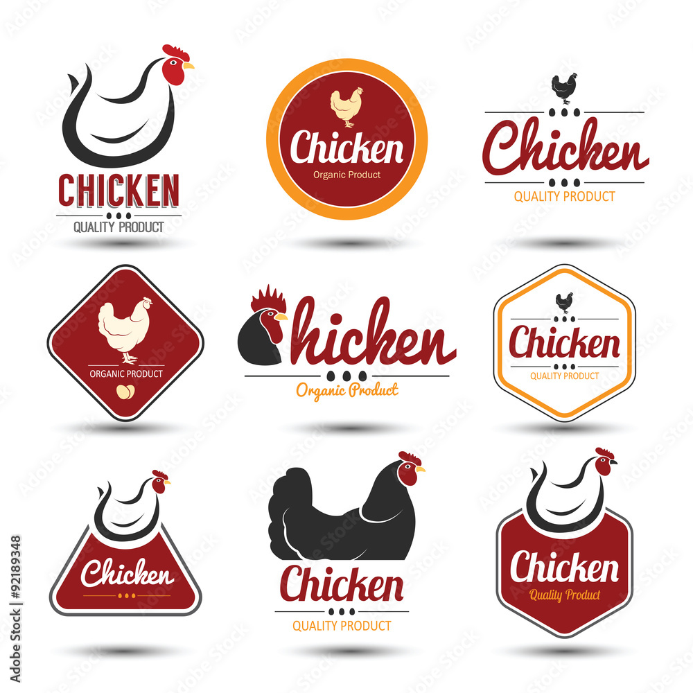 Chicken label Stock Vector | Adobe Stock