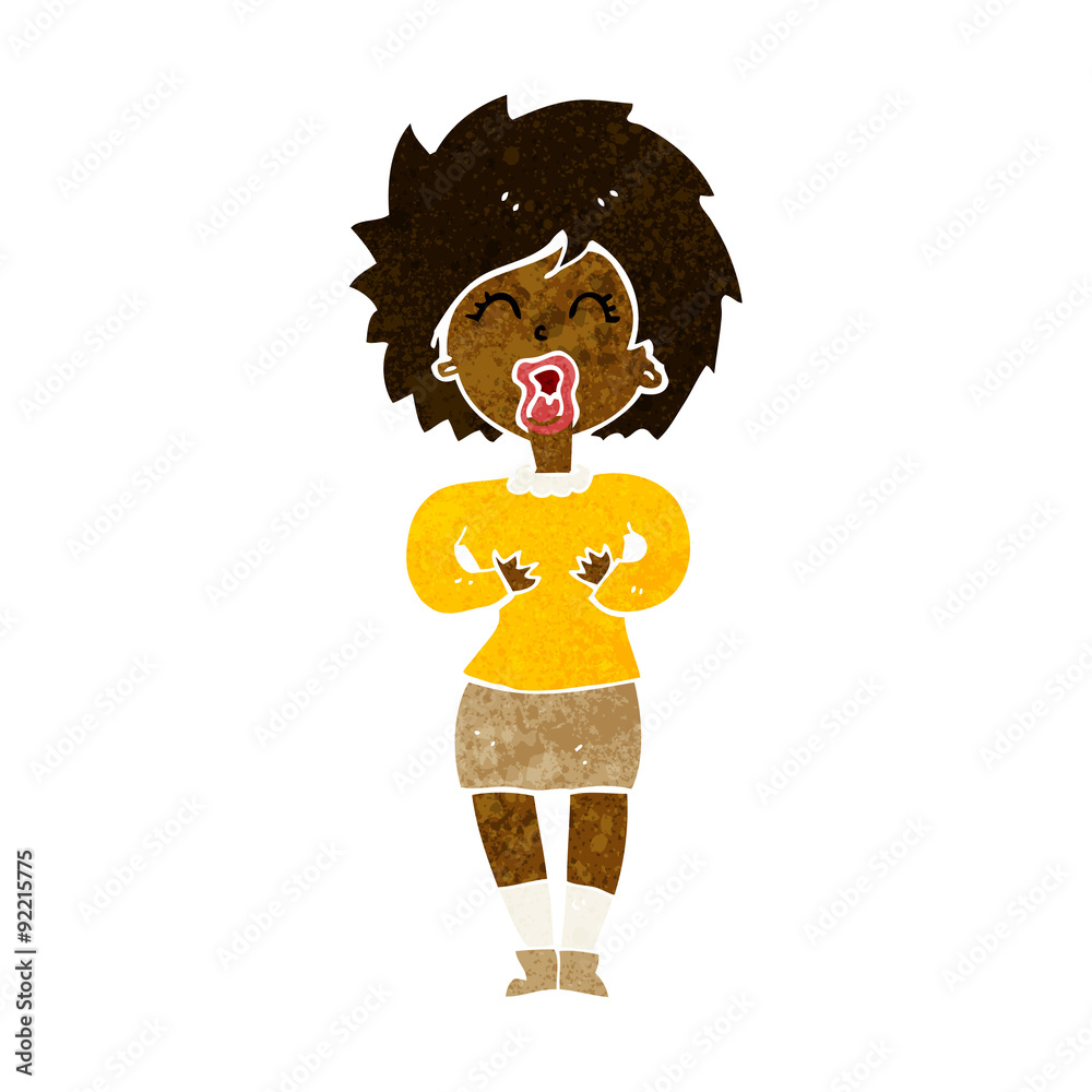 cartoon screaming woman Stock Vector | Adobe Stock