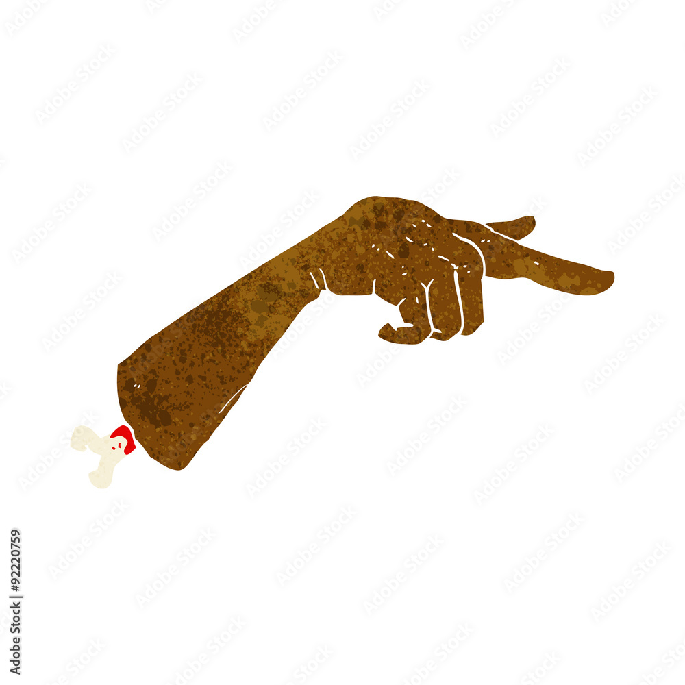 cartoon severed pointing hand Stock Vector | Adobe Stock