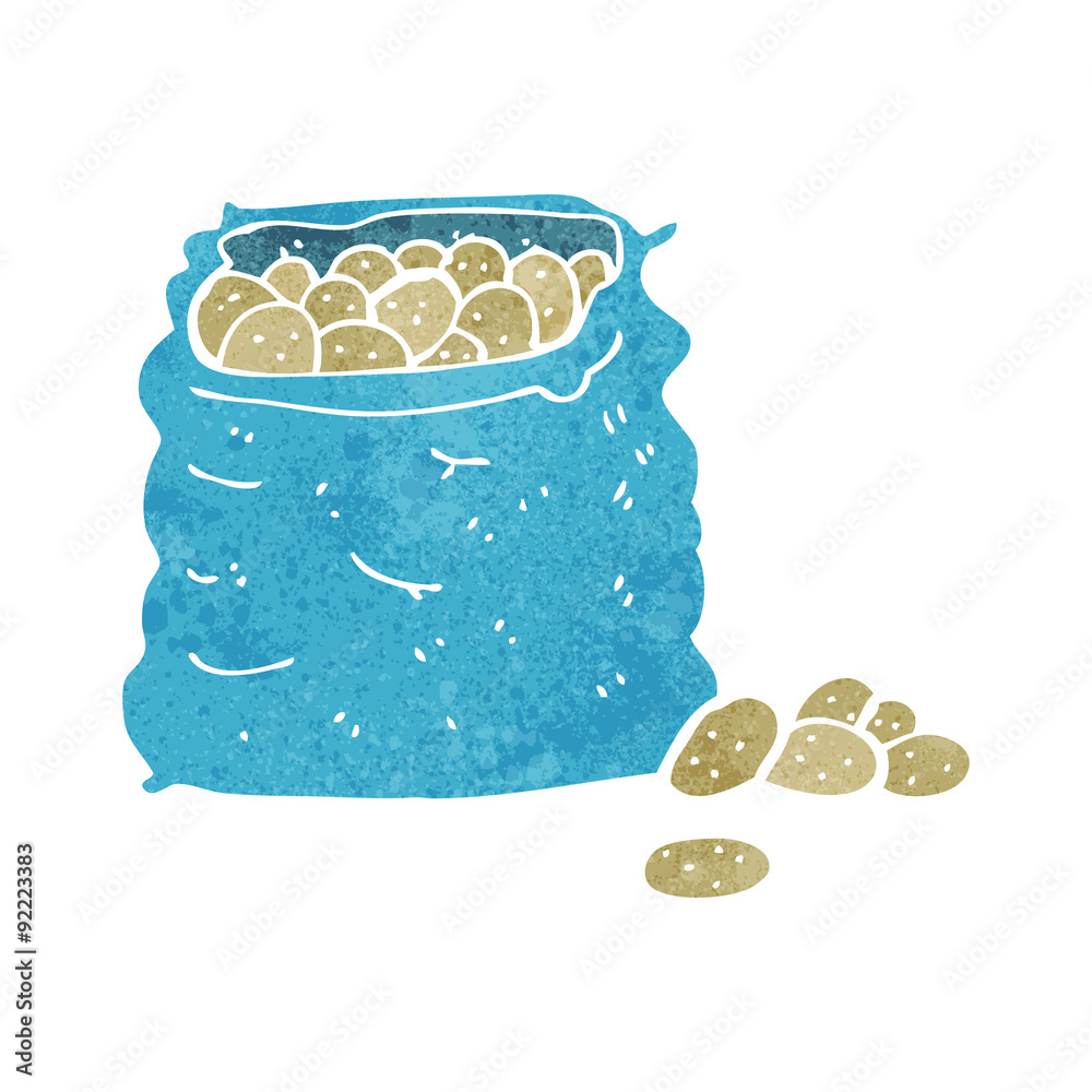 cartoon sack of potatoes Stock Vector | Adobe Stock