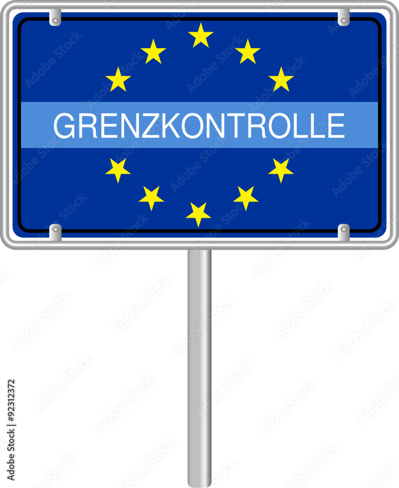 Grenzkontrolle EU Stock Vector | Adobe Stock