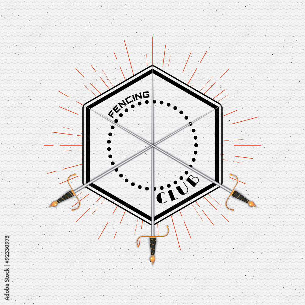 Fencing badges logos and labels for any use Stock Vector | Adobe Stock