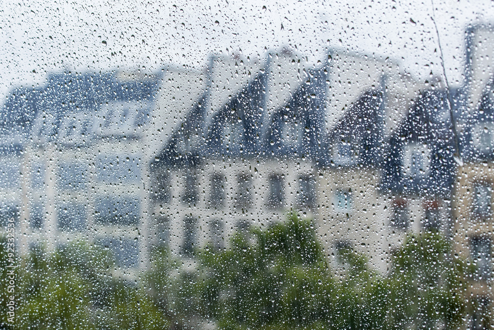 PARIS, FRANCE, on AUGUST 27, 2015. A fragment of skyline of the square ...