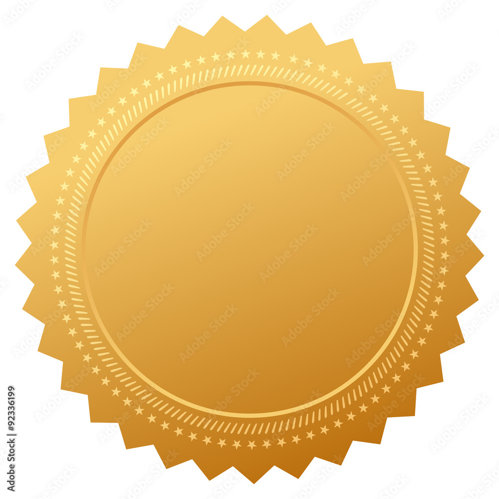 Gold guarantee certificate Stock Vector | Adobe Stock