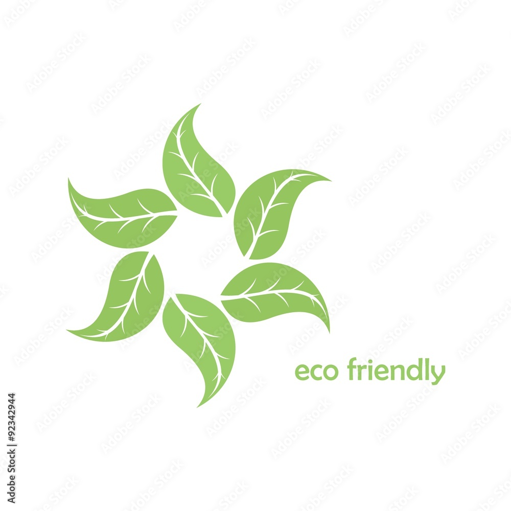 Green, leaf, eco friendly business logo Stock Vector | Adobe Stock