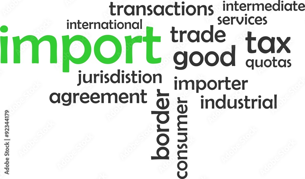word cloud - import Stock Vector | Adobe Stock