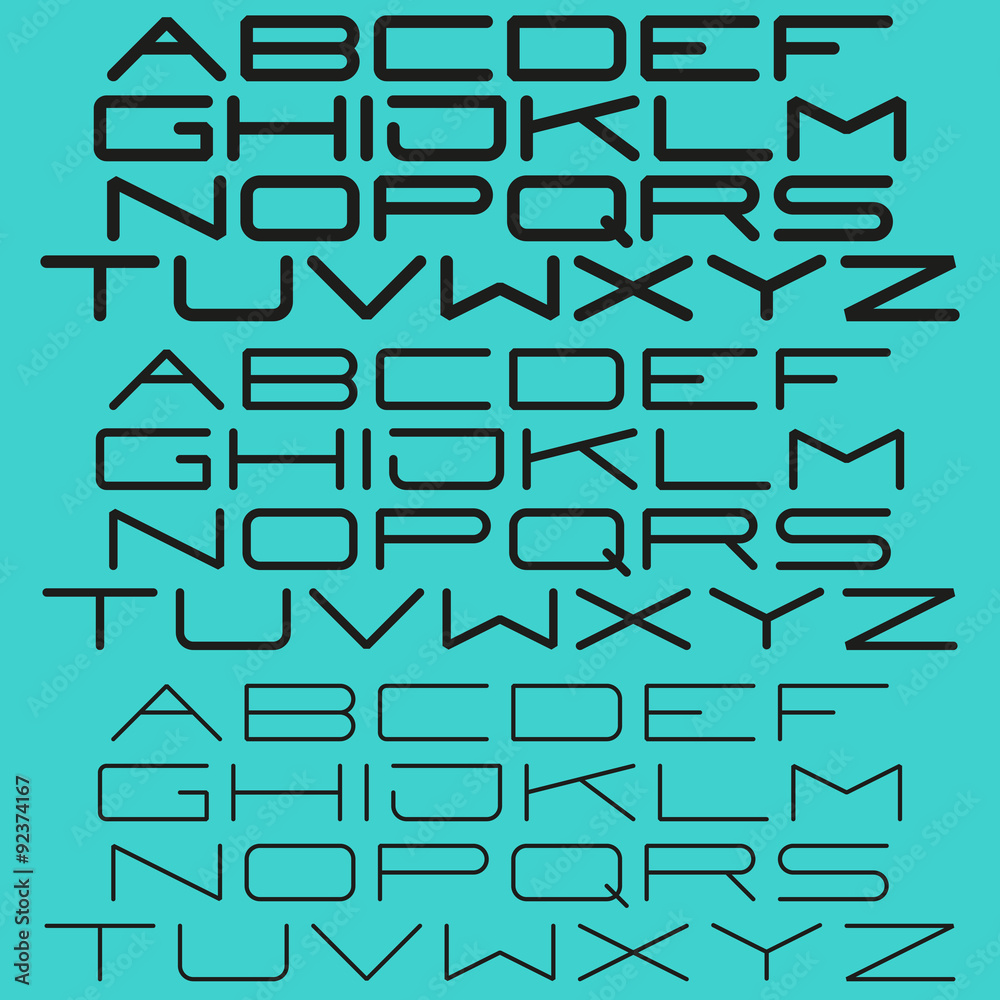 Modern simple font sans-serif light and bold type for typography ...