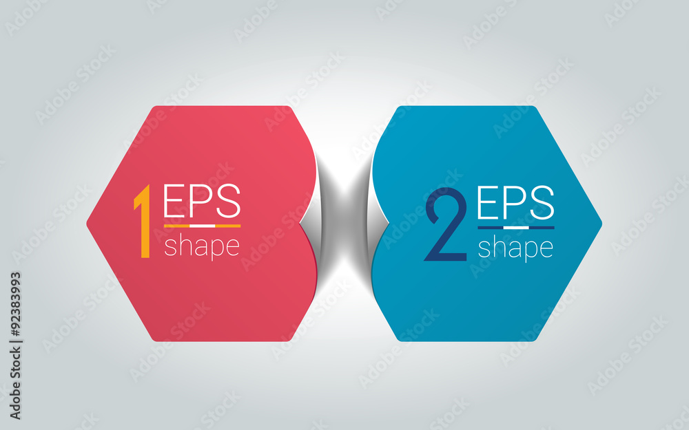 Two business elements banner. 2 steps design, chart, infographic, step ...