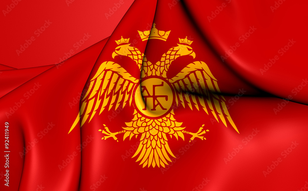 Byzantine Eagle, Flag of Palaiologos Dynasty. Stock Illustration ...