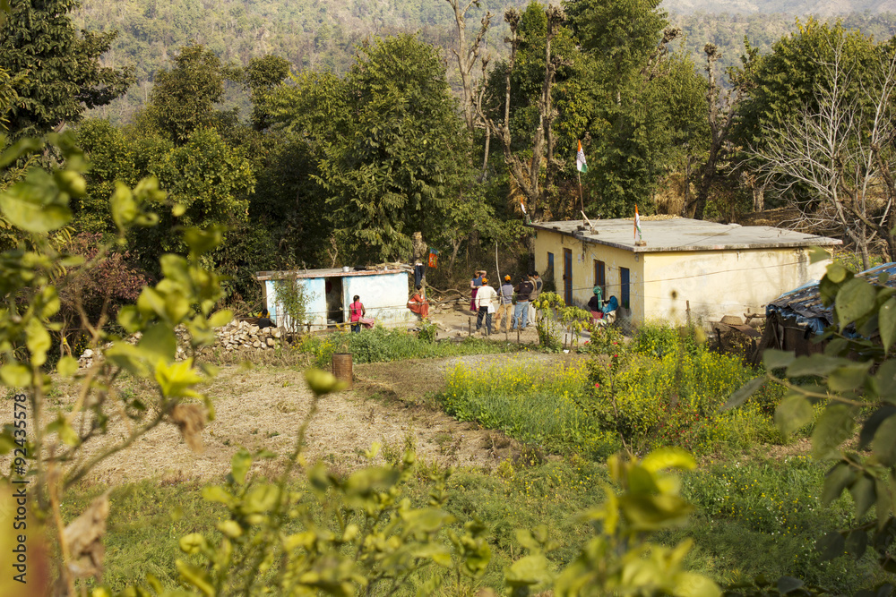 People working at the village foto de Stock | Adobe Stock