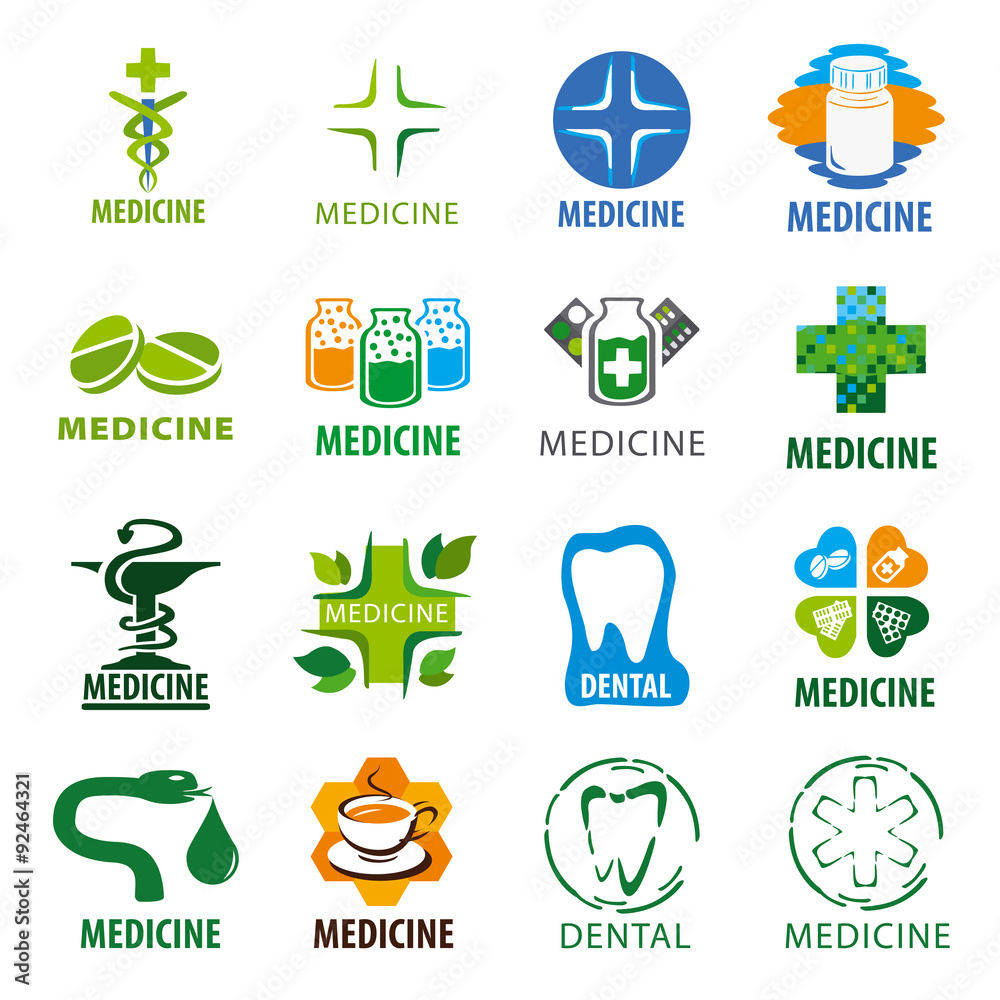 large set of vector logos for medicine Stock Vector | Adobe Stock